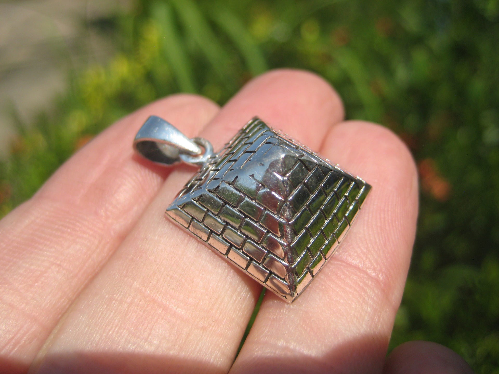 925 silver Egyptian Pyramid pendant necklace A16 – JK Silver