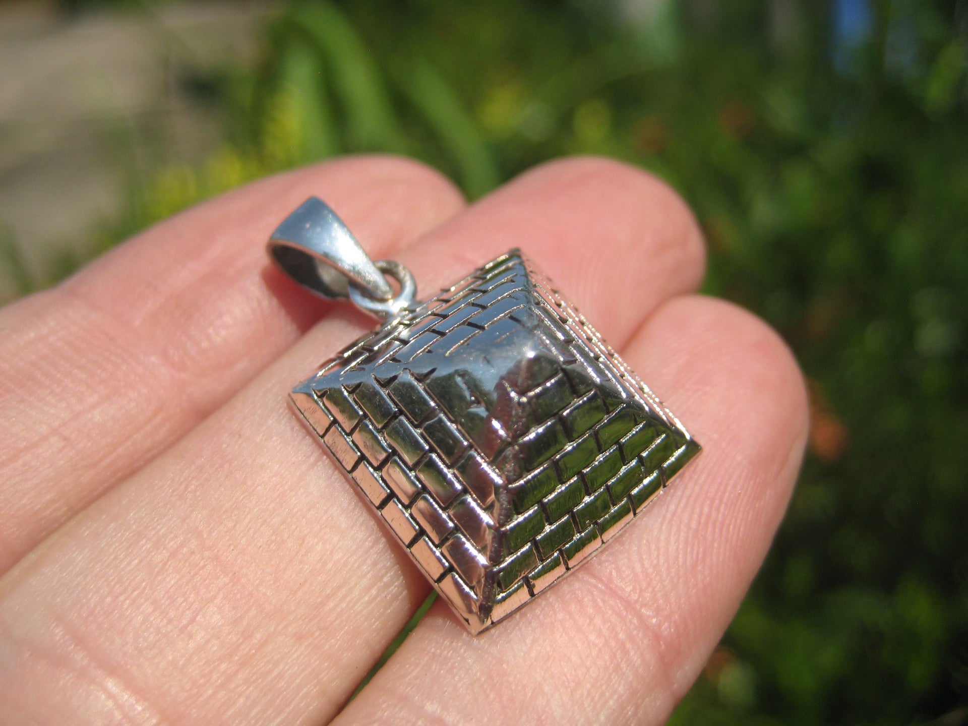 925 silver Egyptian Pyramid pendant necklace A16 – JK Silver