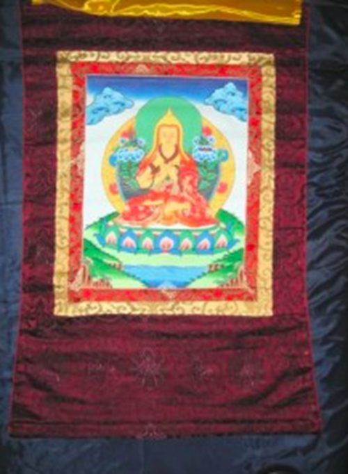 Lg Tsonghapa Thangka Thanka Painting w/ Brocade Nepal Art AN277 – JK Silver