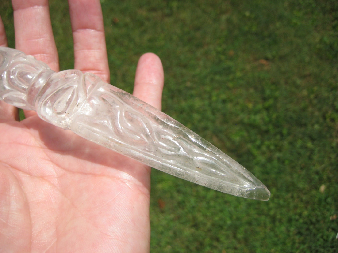 Natural Himalayan Rainbow Quartz Crystal Phurba Phurpa Dagger Nepal A4 ...