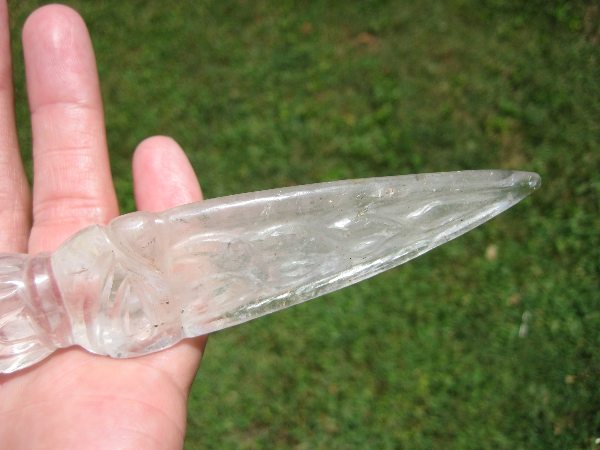 Natural Himalayan Rainbow Quartz Crystal Phurba Phurpa Dagger Nepal A4 ...