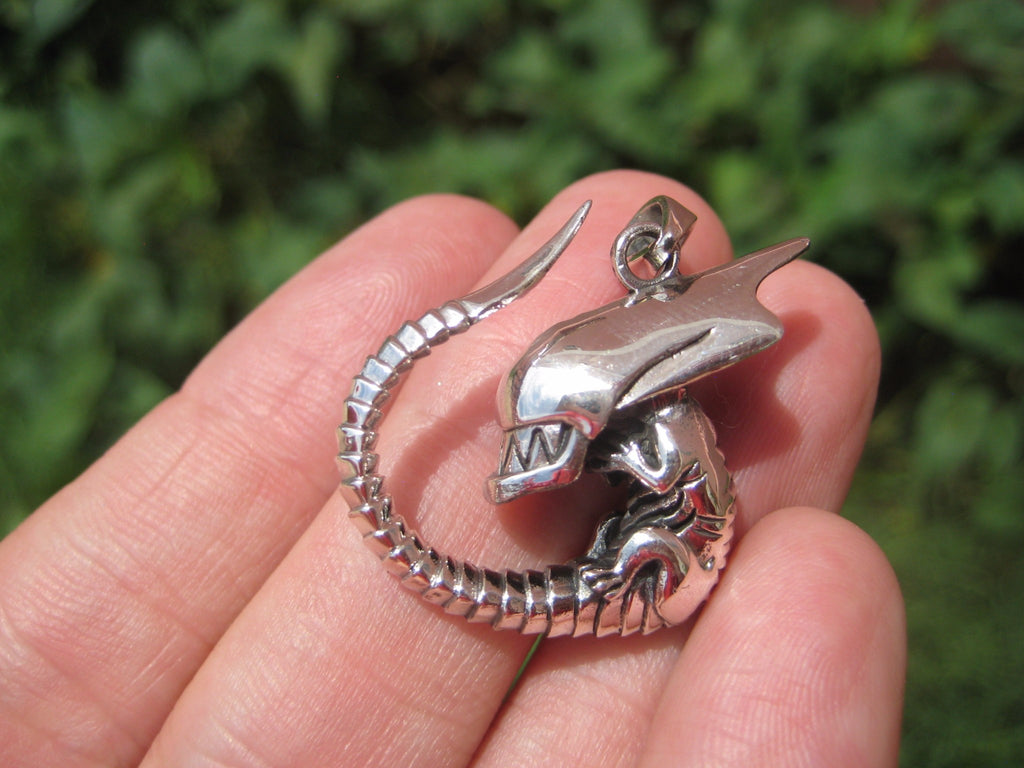925 Silver Alien Extraterrestrial Necklace jewelry Art A7 – JK Silver