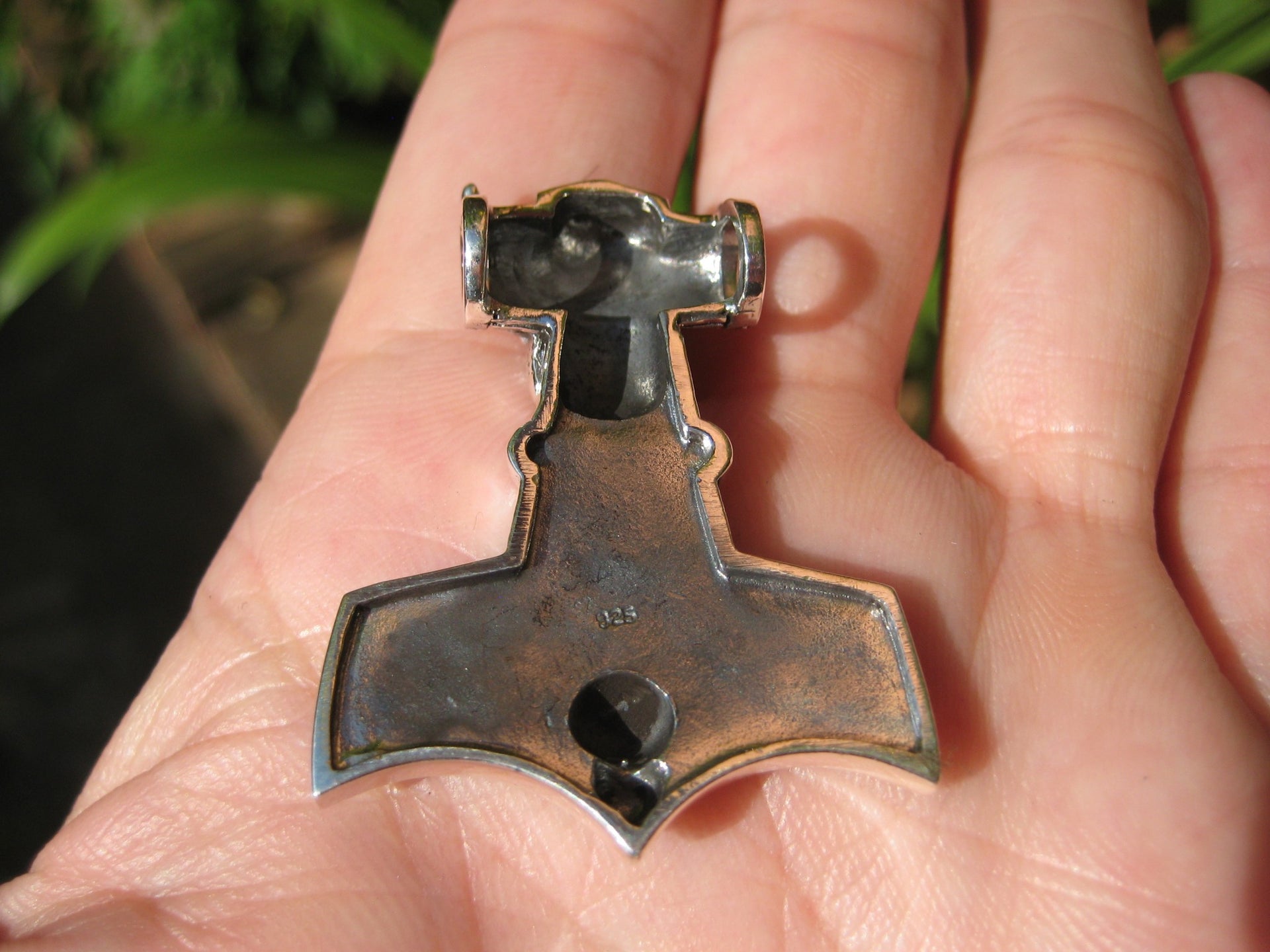 925 Silver Viking Mjolnir Mjolhner Odin Hammer of Thor Pendant A2358 ...