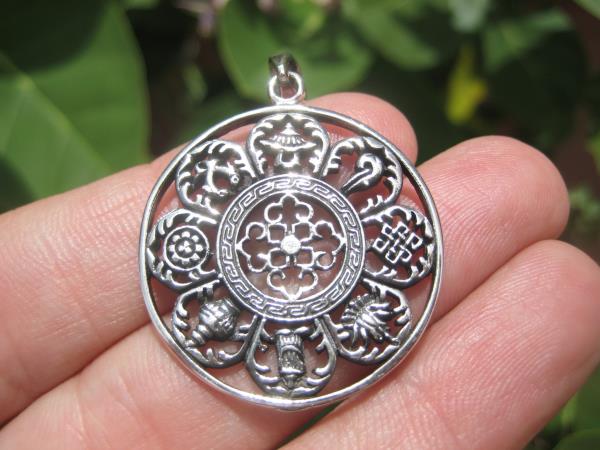 925 Silver Viswa Vajra Nine Spiritual Symbols Pendant – JK Silver